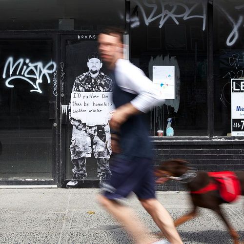 Homelessness advocacy graffiti in Toronto | Technoccult